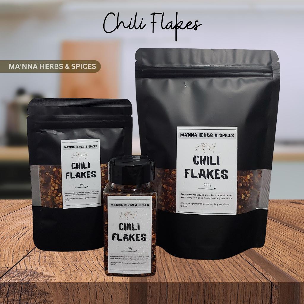 Chili Flakes in Small, Large Shaker and Pouch Herbs and Spices | Shopee ...
