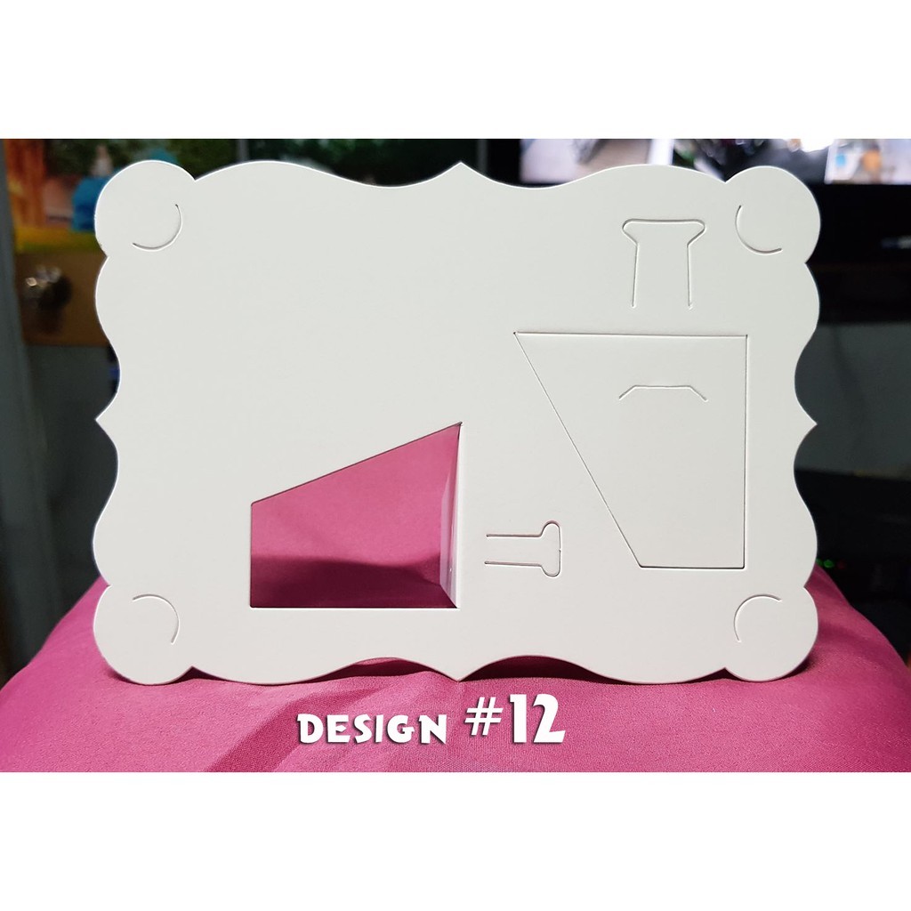 5pack 500pcs 360gsm 4r photo standee MAKAPAL white #12 design curves ...