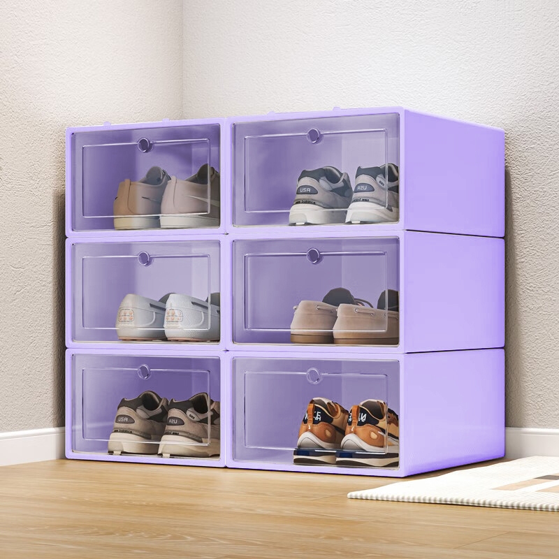 Big size Shoe Box waterproof Candy Color Shoes rack hard Drawer Case ...
