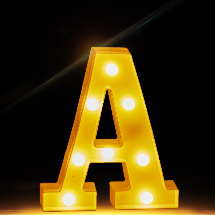 【Fast Delivery】A-Z 3d Letter LED Alphabet Decor Lamp Letter Light Party ...