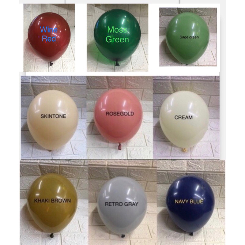 10" Retro Balloons (good quality ) | Shopee Philippines