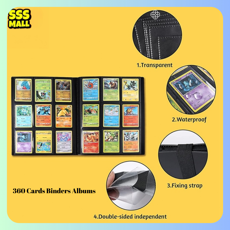 360 Cards Binders Albums With Elastic Strap For CCG MTG Magic Yugioh ...