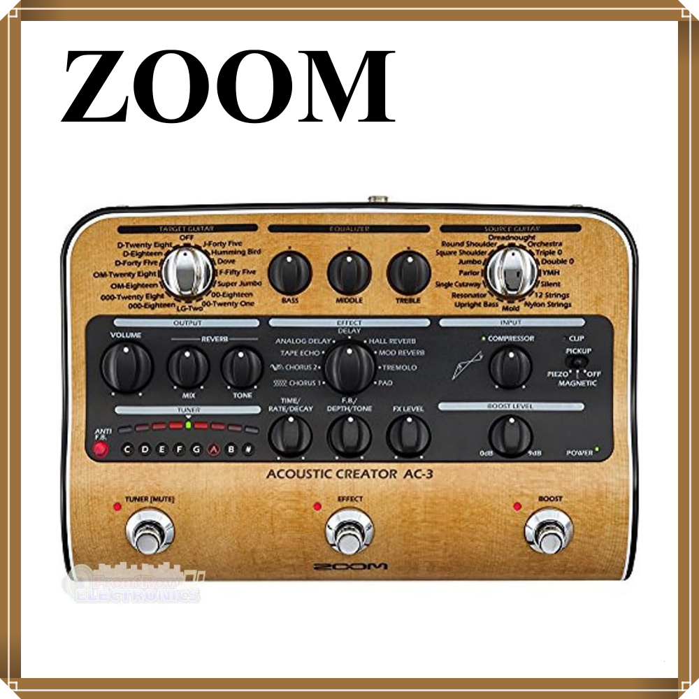 ZOOM Acoustic Guitar Preamp AC-3 [direct from Japan] | Shopee Philippines