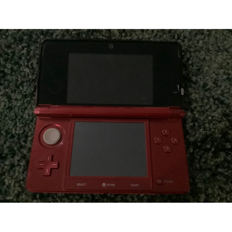 nintendo red 3ds regular size eur version defective not working ...