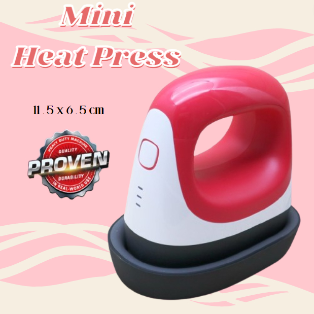 Mini Heat Press Machine 11.5cm x 11.5cm x 6.5cm (Heat Press and Ironing ...