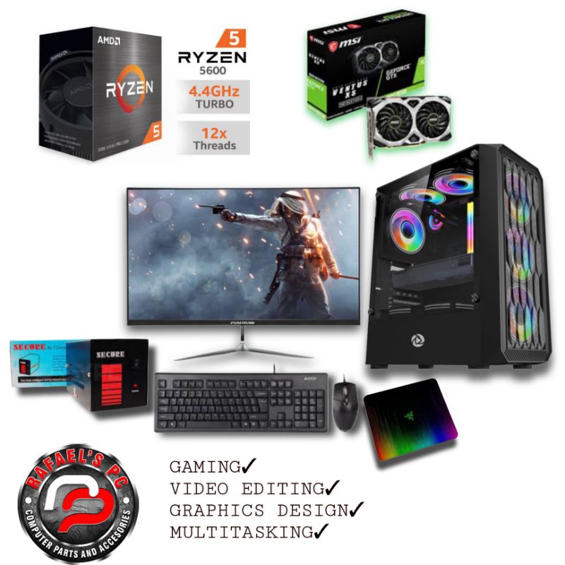 COMPUTER SET RYZEN 5 5600| B450M MSI | 16GB | 1660S| 1TB NVME | Shopee ...
