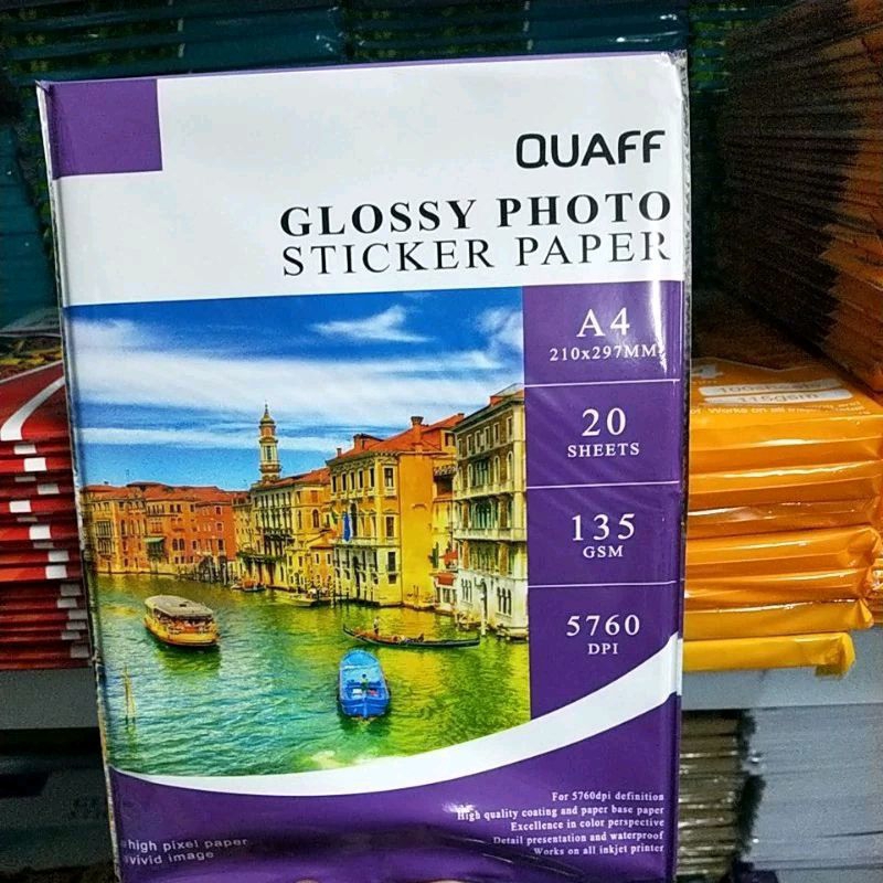 QUAFF GLOSSY PHOTO STICKER paper 90gsm/135gsm | Shopee Philippines
