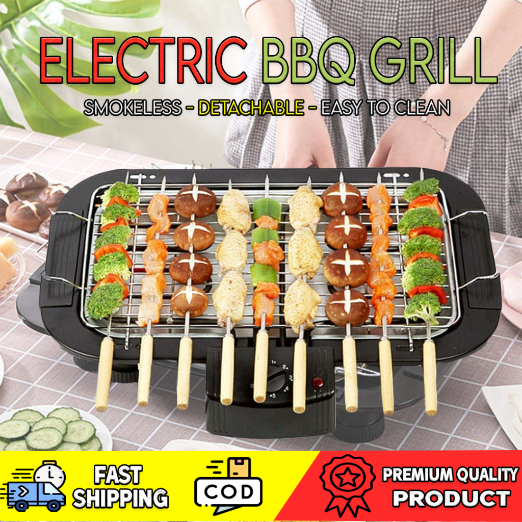 BBQ GRILL - ELECTRIC SMOKELESS DETACHABLE BARBEQUE GRILL | Shopee ...