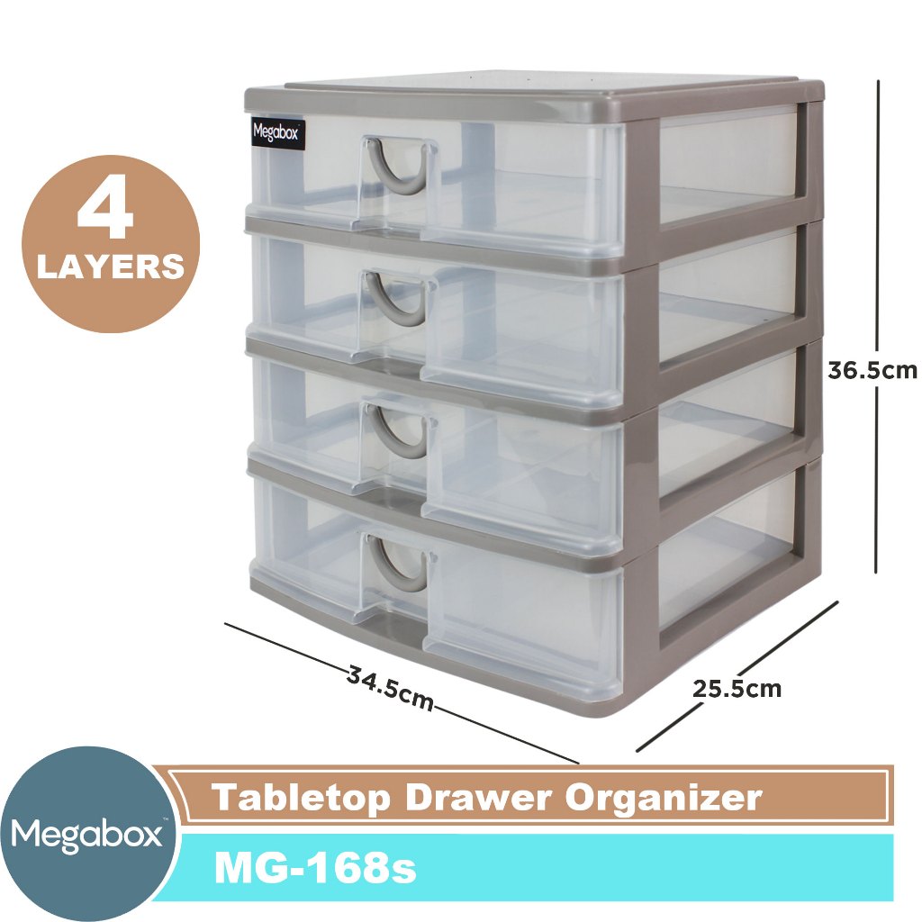 Megabox Wide Desk Drawer 4 Layers Small | Shopee Philippines