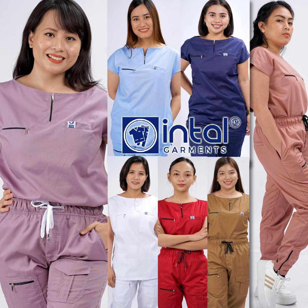 INTAL SCRUBSUIT 049 Elite MAPAGBIGAY Sabrina Boat Neck Tapered Zipper ...