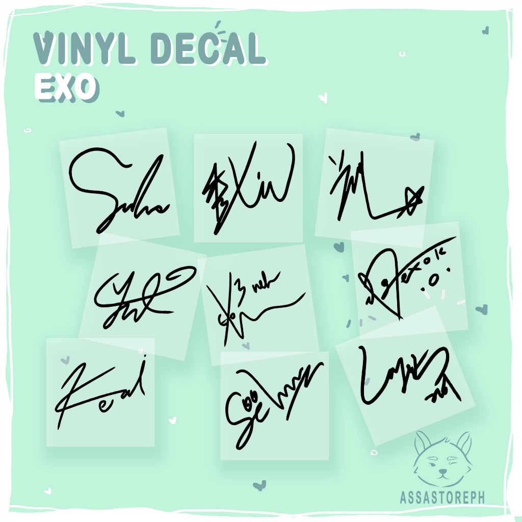 EXO Signature Decal Waterproof Sticker | Assastoreph | Shopee Philippines