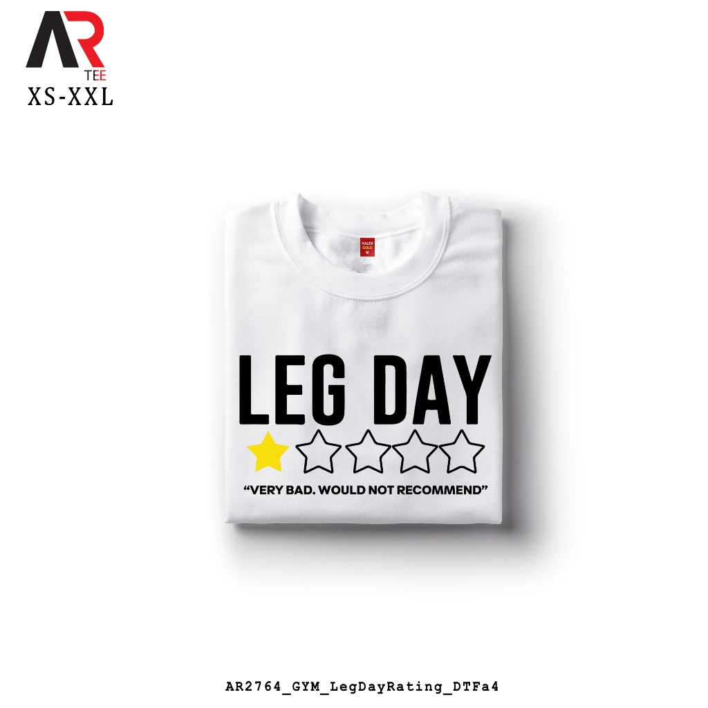 AR Tees ARt GYM Leg Day Rating Shirt Customized Shirt Unisex T-shirt ...