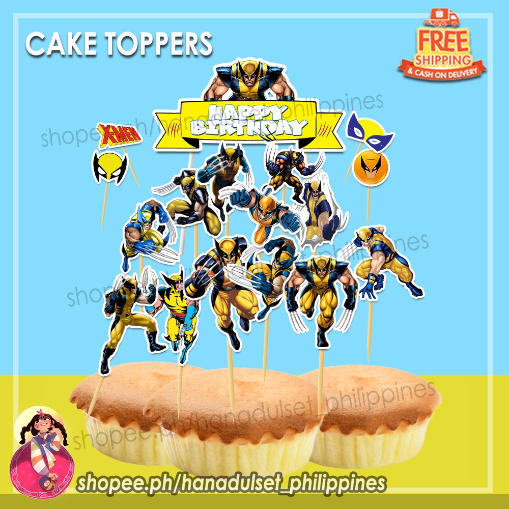 Wolverine Cake Topper SET Happy Birthday | Shopee Philippines