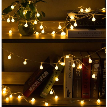 220V LED Mini Light Balls 8 Flashing Modes with Tail Plug | Shopee ...