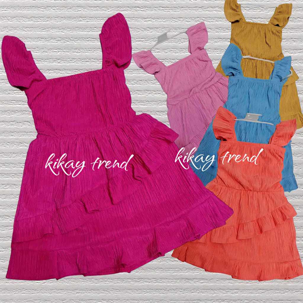 KIKAY TRENDI MARICAR FIT 3-5 YEARS OLD KIDS PLAIN FASHIONABLE DRESS ...