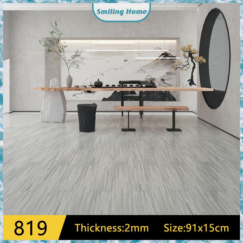PVC Vinyl Tile Flooring 3D Wooden Plank Tiles For Rough Ground Self ...