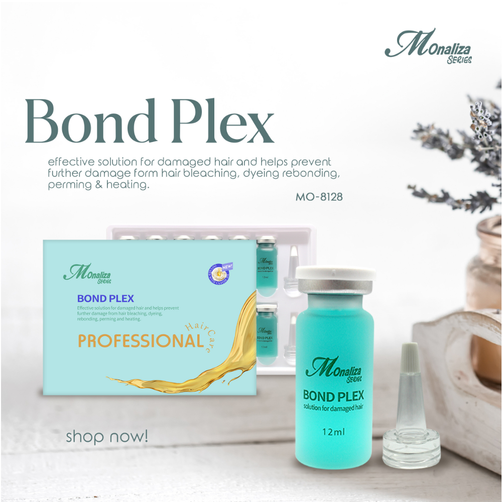 1 PACK BY 12 PCS MONALIZA SERIES BOND PLEX SOLUTION FOR DAMAGE HAIR | Shopee Philippines