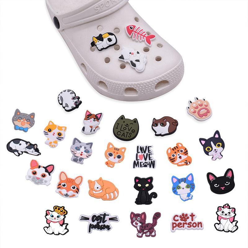 Cartoon kitten Series shoe charms Jibbitz Accessories for Croc shoes ...