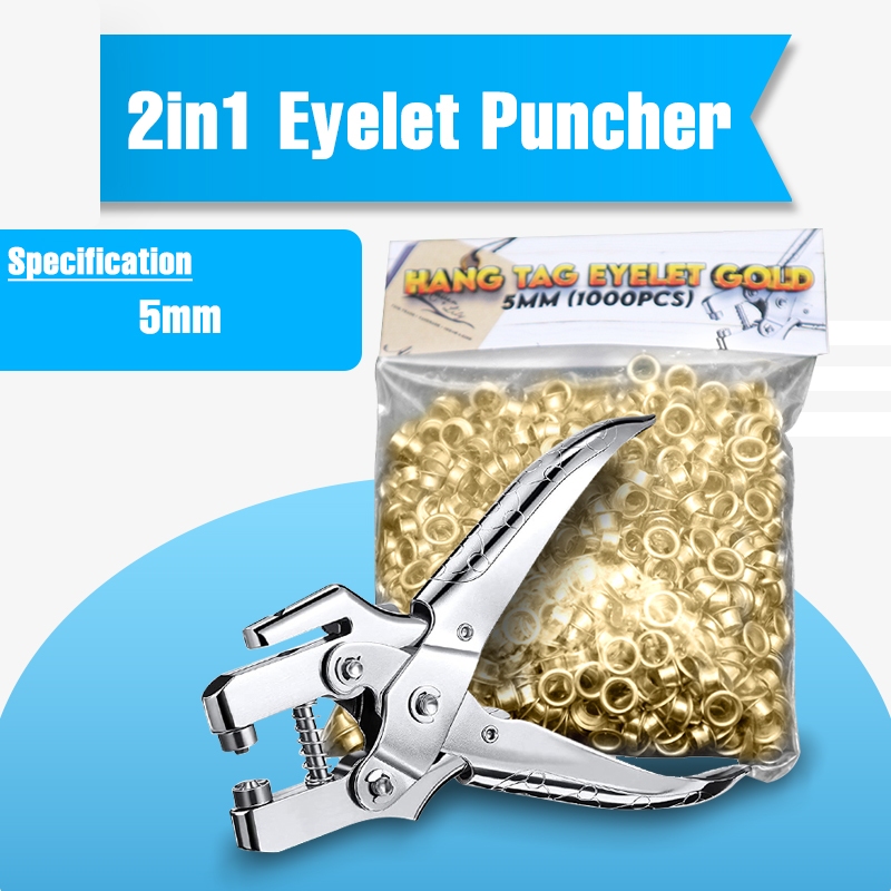 2-in-1 Eyelet Puncher 5mm For Hang Tag With Grommet | Shopee Philippines