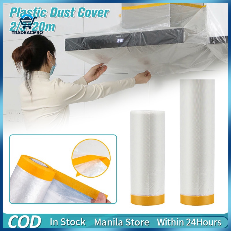 20M Waterproof Dust Cover Plastic Disposable Furniture Dustproof Film ...