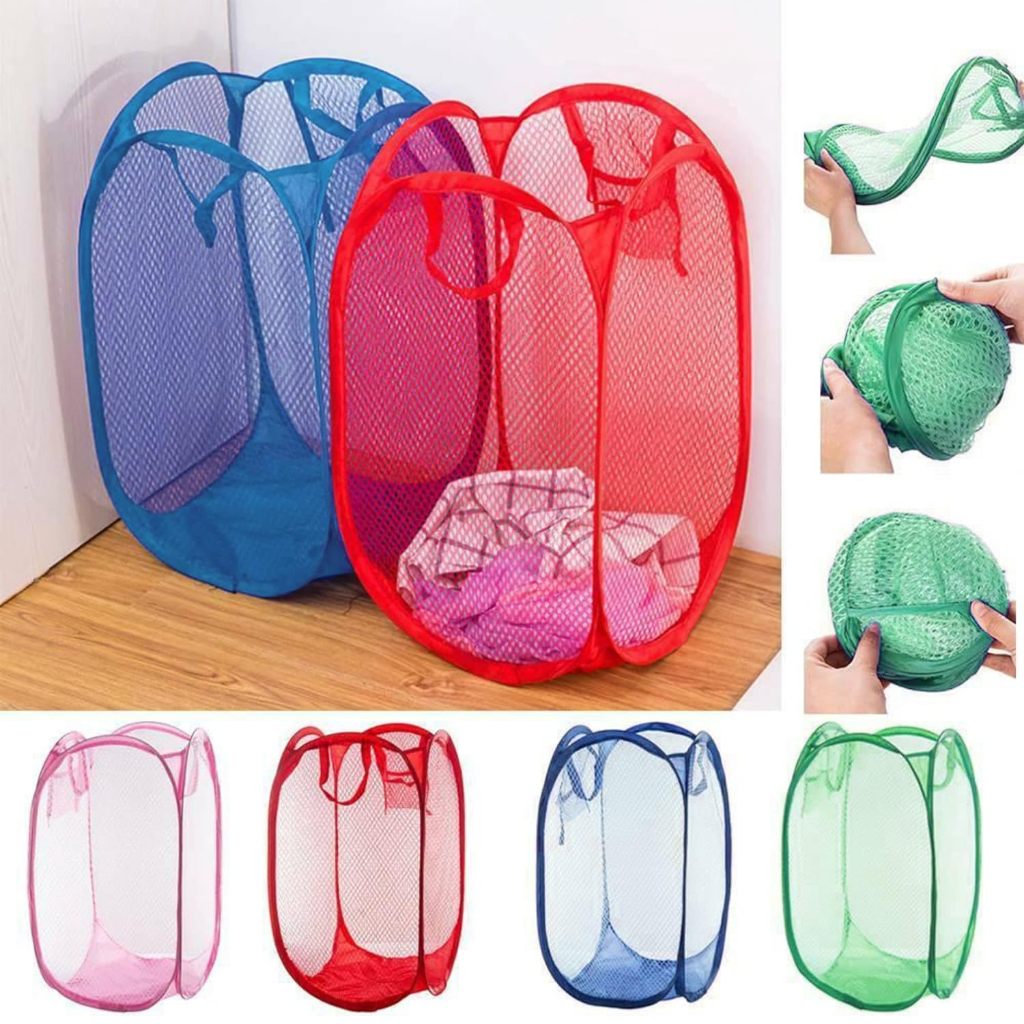 Nylon Mesh Laundry Basket|Foldable Laundry Bag | Shopee Philippines