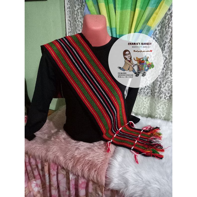 IGOROT ETHNIC DESIGN SASH SABLAY 5 inches width | Shopee Philippines