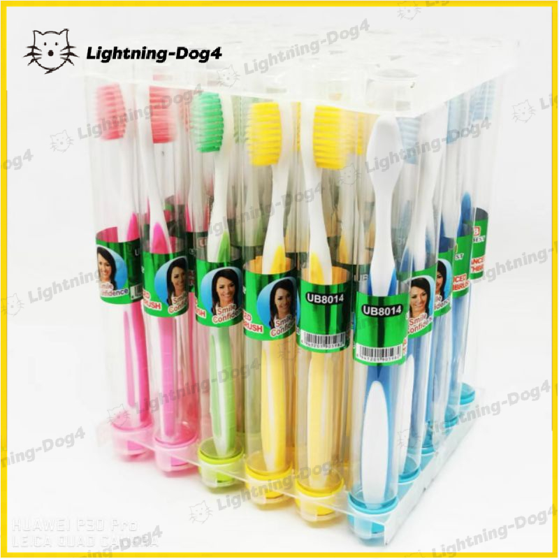 30pcs/Box Round box high quality soft Toothbrush Family Pack Elastic ...