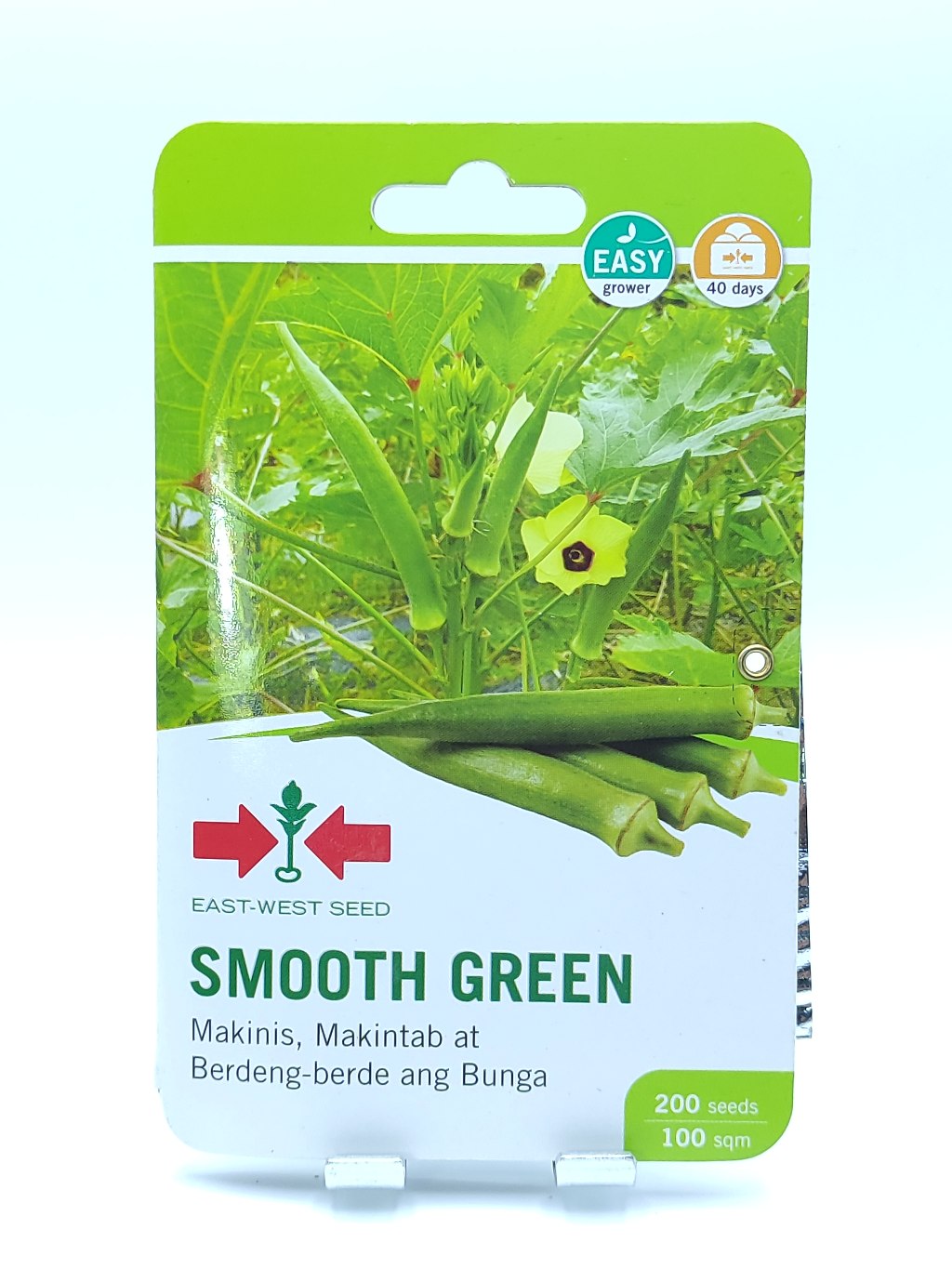EAST-WEST SEED SMOOTH GREEN OKRA SEEDS POUCH (200 SEEDS) | Shopee ...