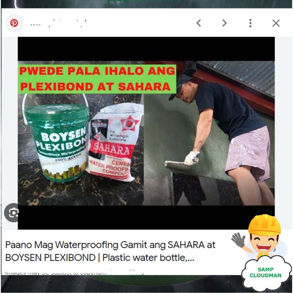 Boysen Plexibond Cementitious Waterproofing #7760 Gallon Size 4 Liters 4L Flexible Waterproof ...