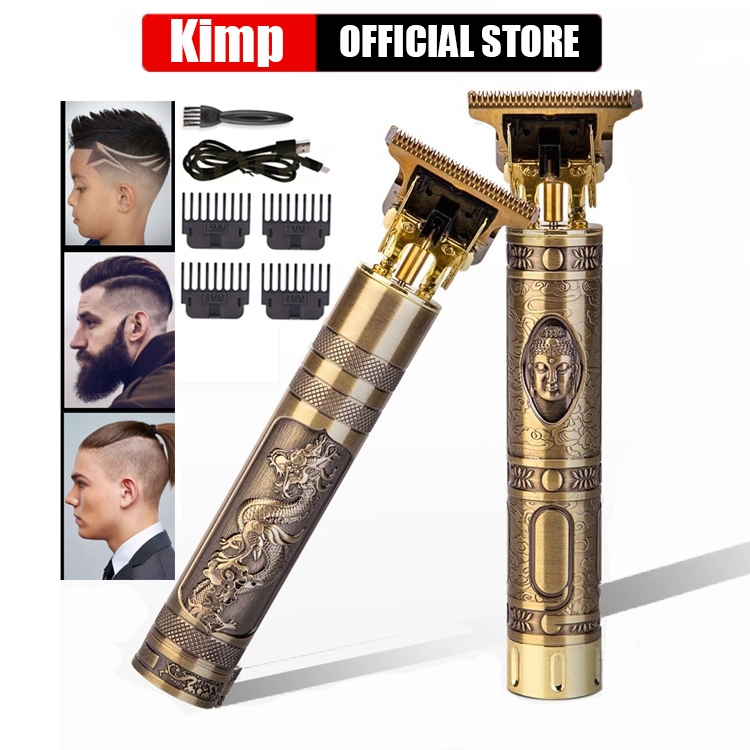 【Metal】T9 Trimmer Razor Hair Cut USB Rechargable Dragon Trimmer ...