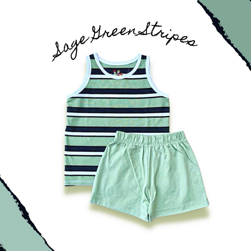 Unisex Striped Sando Coords Set Terno for Kids 1-6 Years (Kris ...