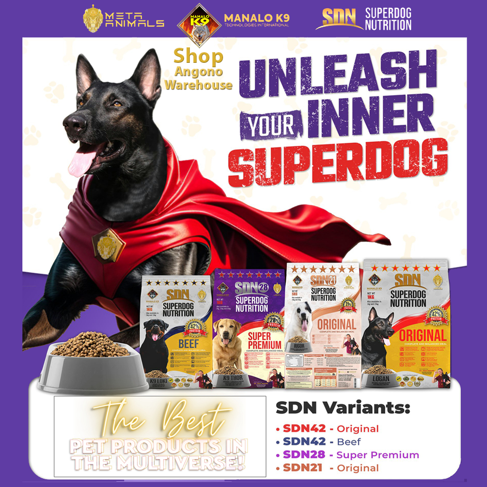 SUPERDOG NUTRITION - (5KG) SDN42 Original, SDN42 Beef, SDN28 Super Premium, SDN21 Original ...