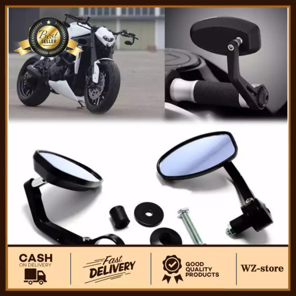 DUKE KTM Motorcycle 7/8" 22mm Handle Bar End Side Mirror Oval Universal ...