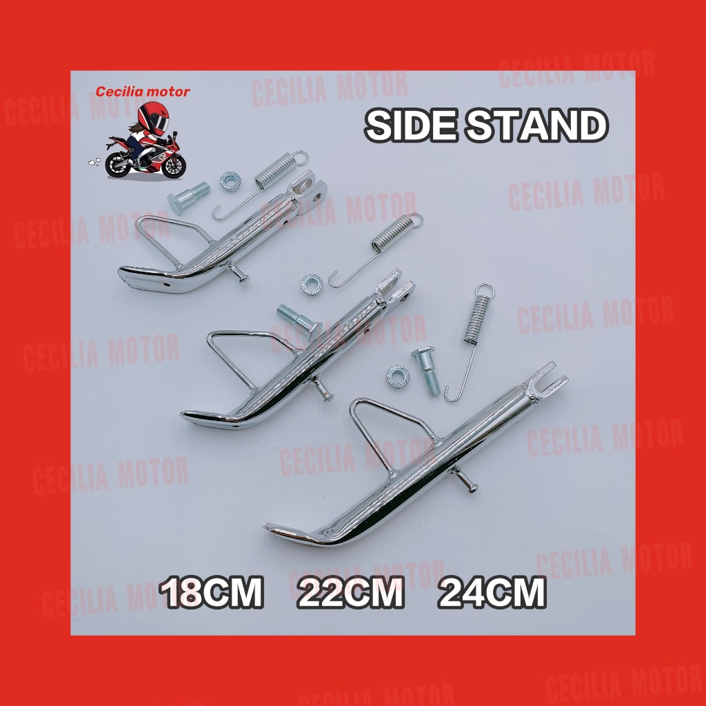 Motorcycle Parts Accessories Universal Side Stand Alloy 18cm 20cm 22cm ...