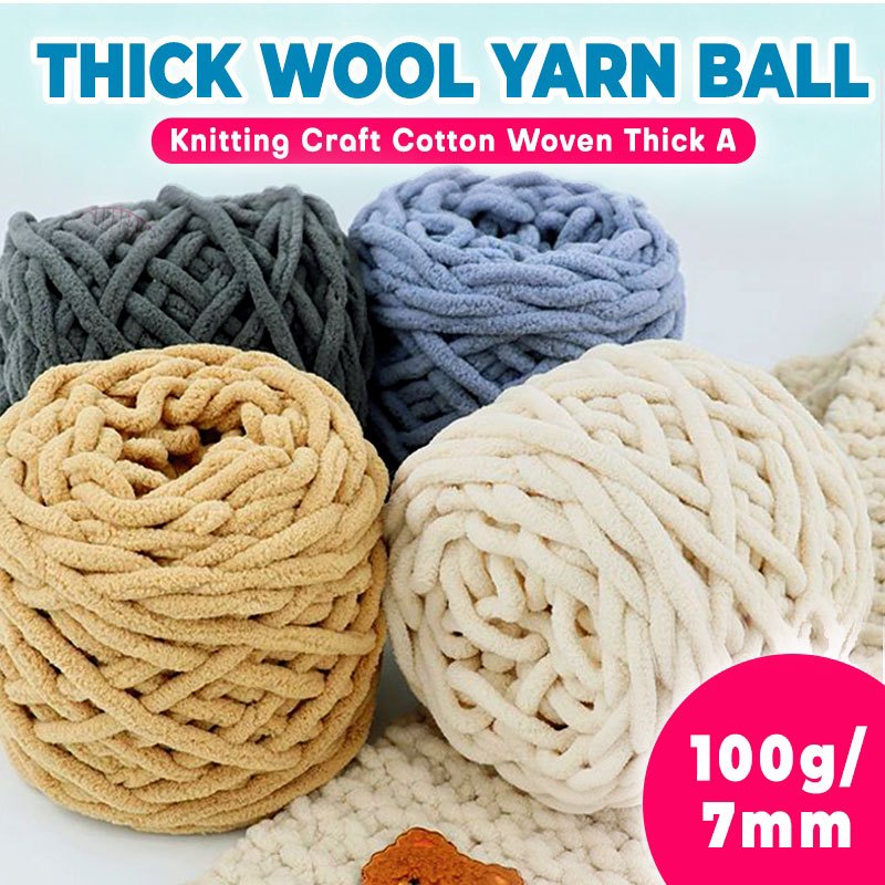 Thick A Crochet Wool Yarn Ball DIY Scarf Towel Hand Knitting Craft ...