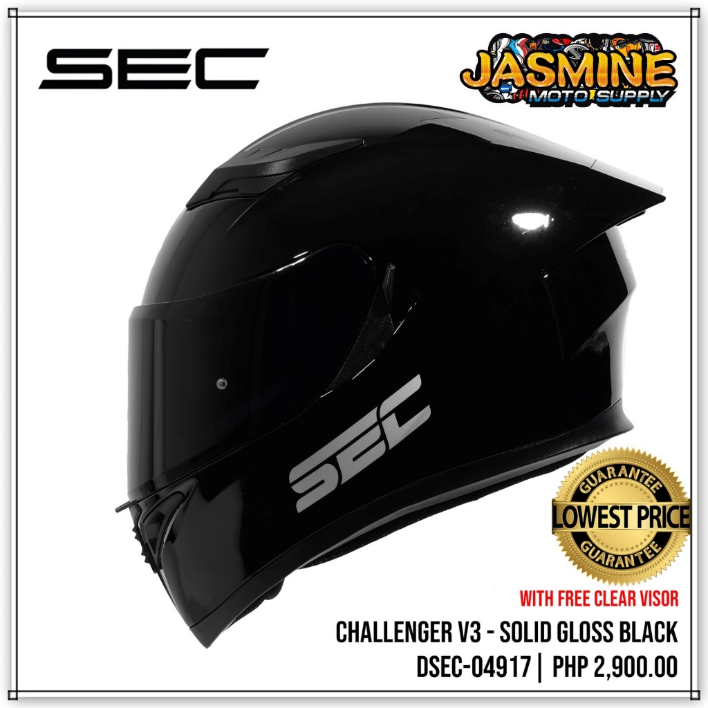 Sec chalenger v3 dual visor with free clear lens and bonet | Shopee ...