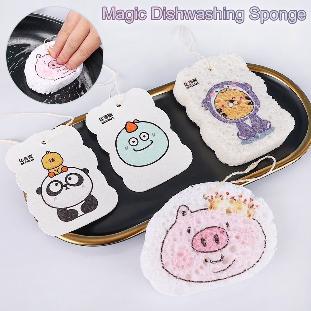 Magic Sponge / Home Compressed Wood Pulp Cotton Sponge/sponge | Shopee ...