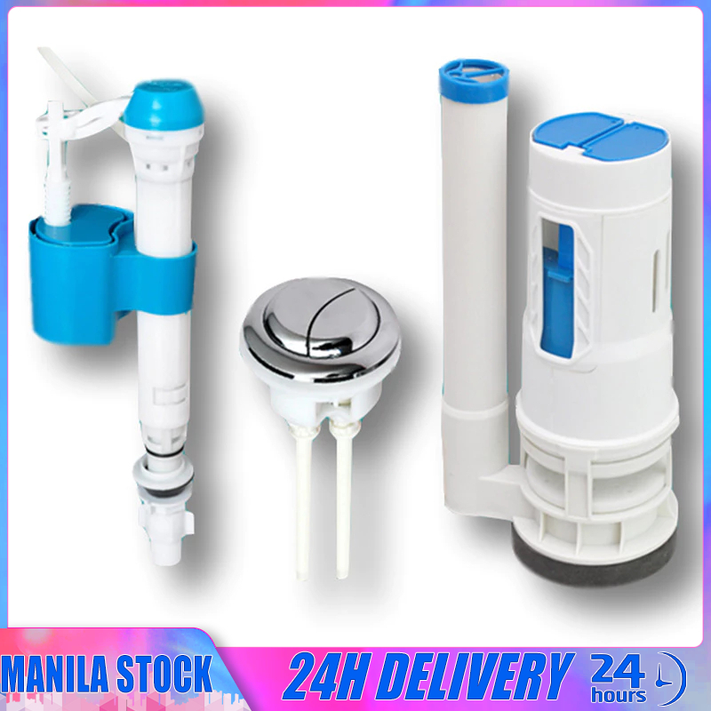 3pcs/1Set Toilet Flush Set Fittings Dual Button Flush Valve Toilet ...