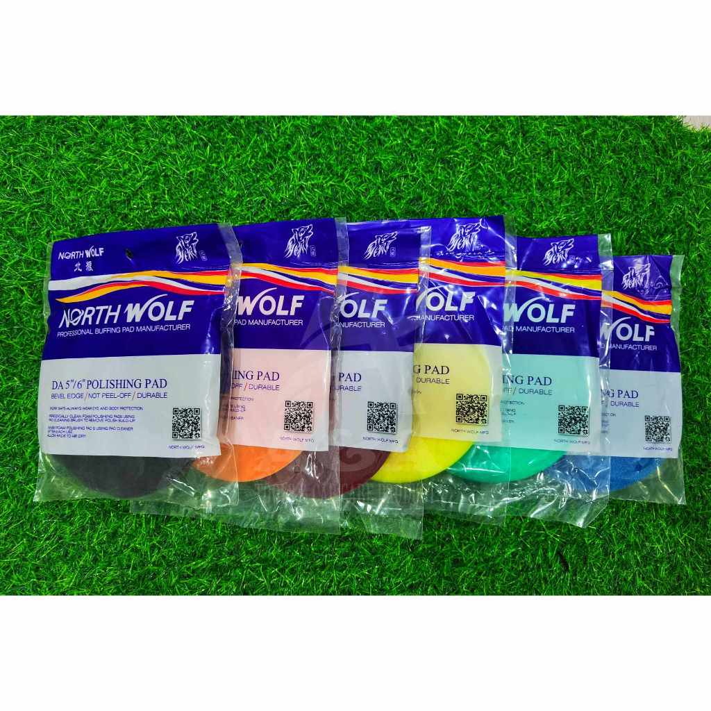 BLACK 5-Inch NORTH WOLF Detailing buffing Pads DUAL ACTION POLISHER ...
