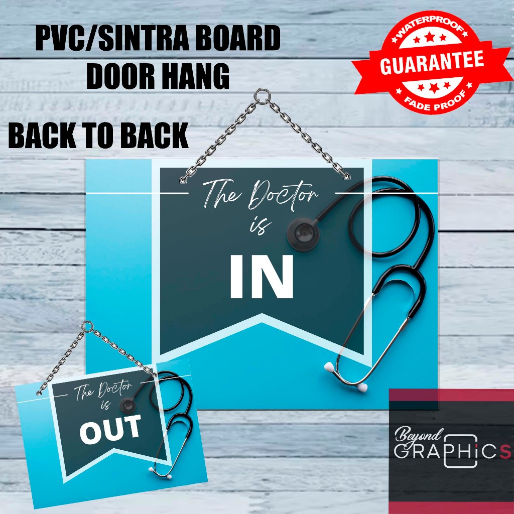 BG The Doctor is In/Out Sign Door Hang Non-Fade Waterproof | Shopee ...