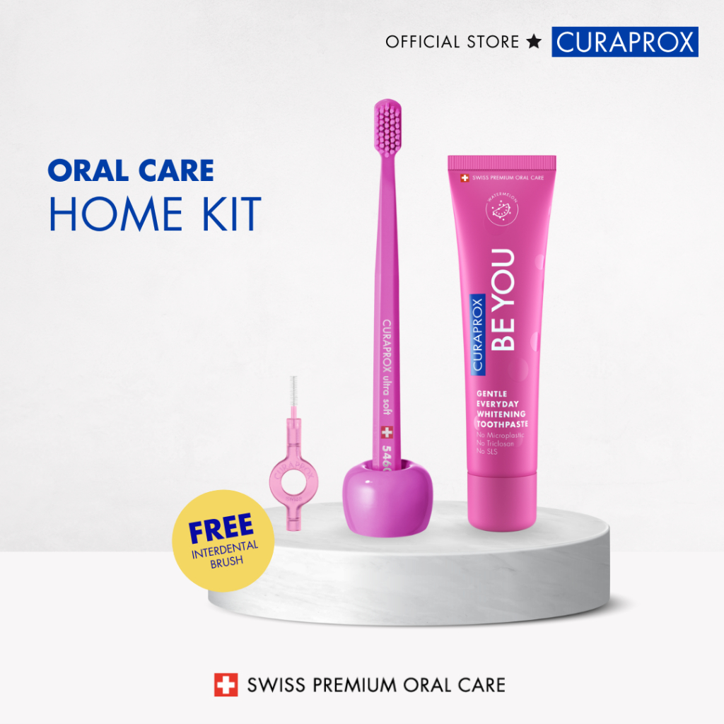 Curaprox Dental Care Home Kit Set CS 5460 toothbrush, BE YOU toothpaste ...