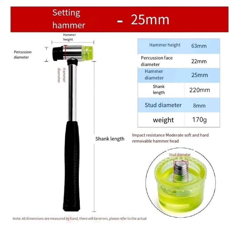 Rubber Hammer Ceramic Tile Multi-Function Mounting Hammer Double-Sided ...