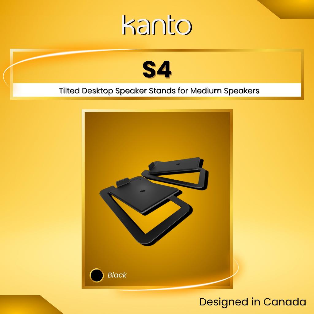 Kanto S4 Desktop Speaker Stands - Pair (Black) | Shopee Philippines