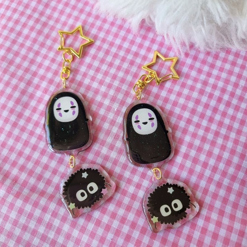 Studio Ghibli Spirited Away No Face and Susuwatari Soot Linked Glitter ...