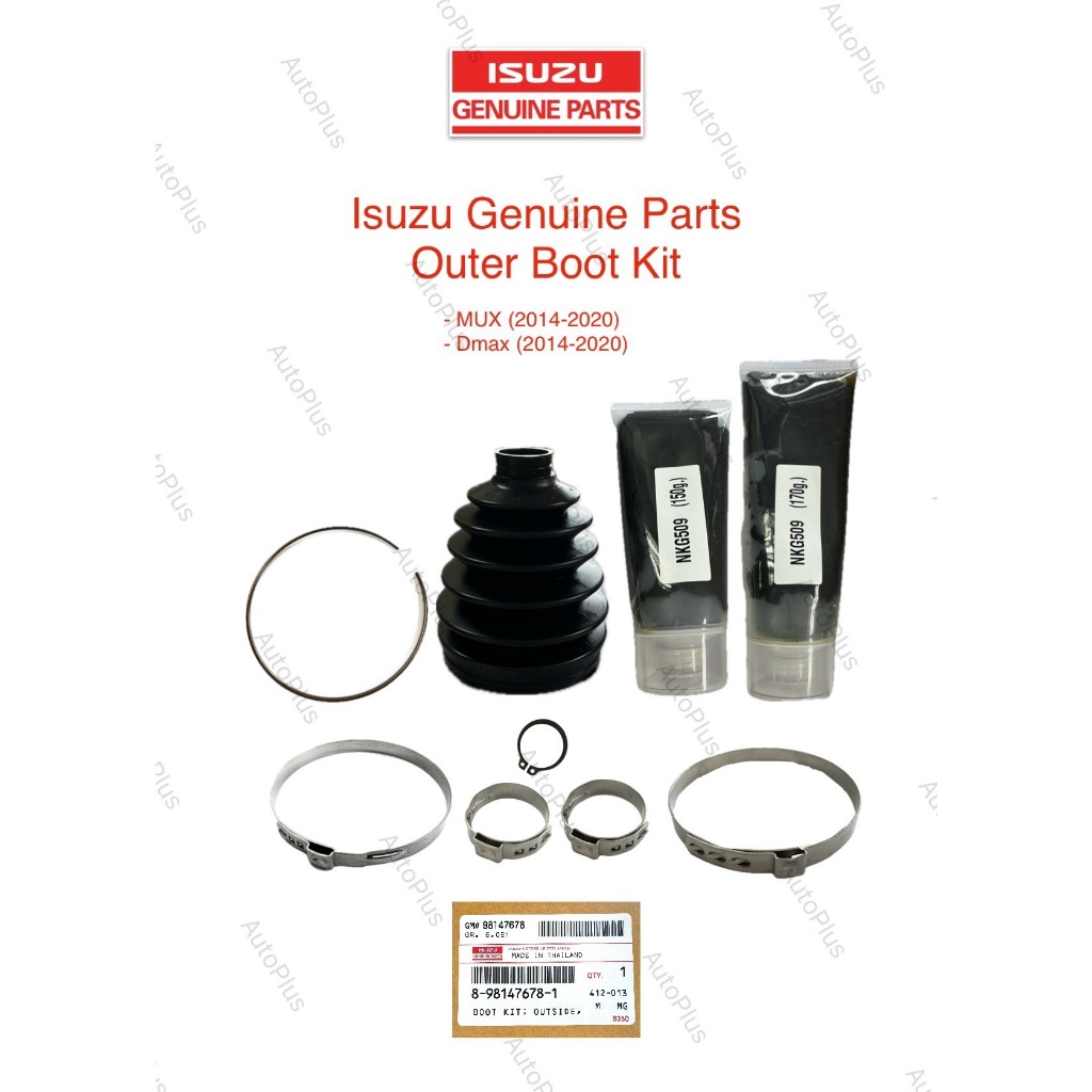 Isuzu Genuine Parts Outer Boot Kit for Front Axle CV Joint Set (1 Side ...