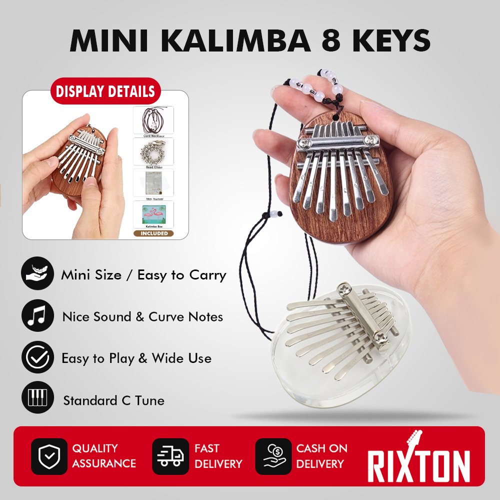 RIXTON 8 Keys Mini Kalimba Thumb Piano Great Sound Acoustic Finger ...