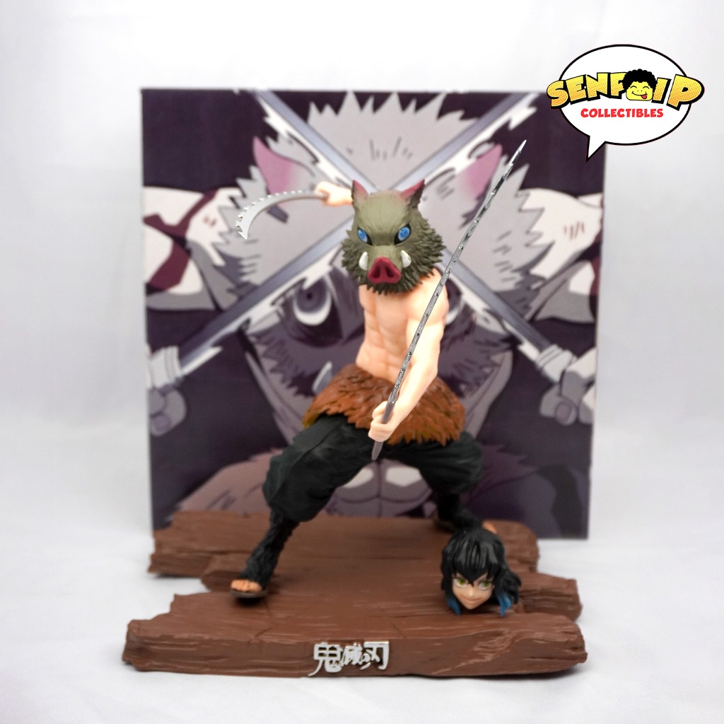 HQKO Demon Slayer Character Hashibira Inosuke Fighting Ver. Figurine ...