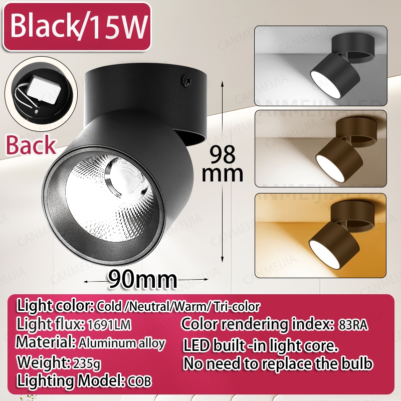 Foldable Downlight 3Colors Pin Light Ceiling Lamp Surface Mounted ...