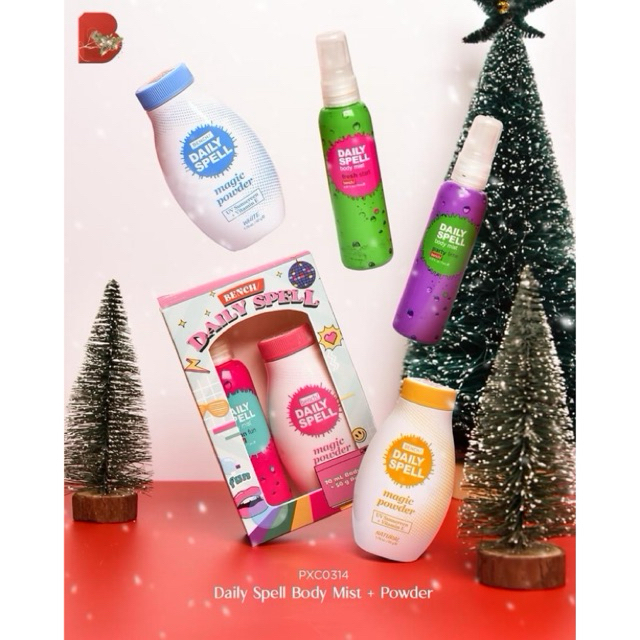 BENCH- Daily Spell Body Mist (70ml) + Powder (50g) Gift Set | Shopee ...