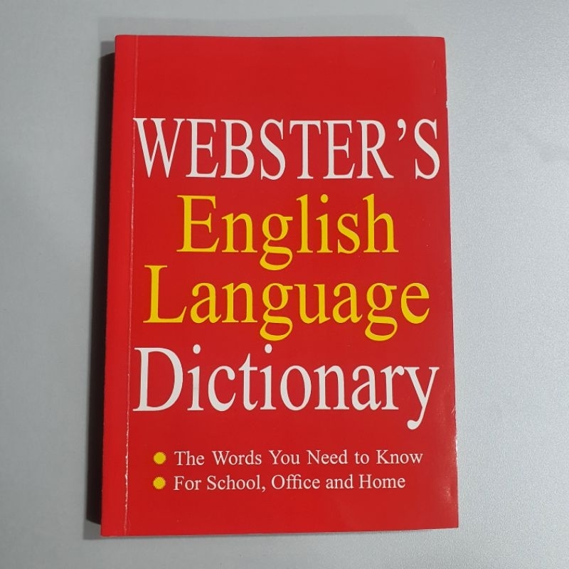 Webster's English Language Dictionary | Shopee Philippines